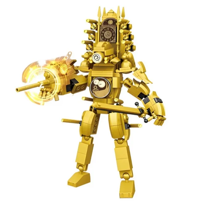 Stavebnice SKIBIDI TOILET XXL 492 dílků - Titan Clock Man 2.0 28 cm ...